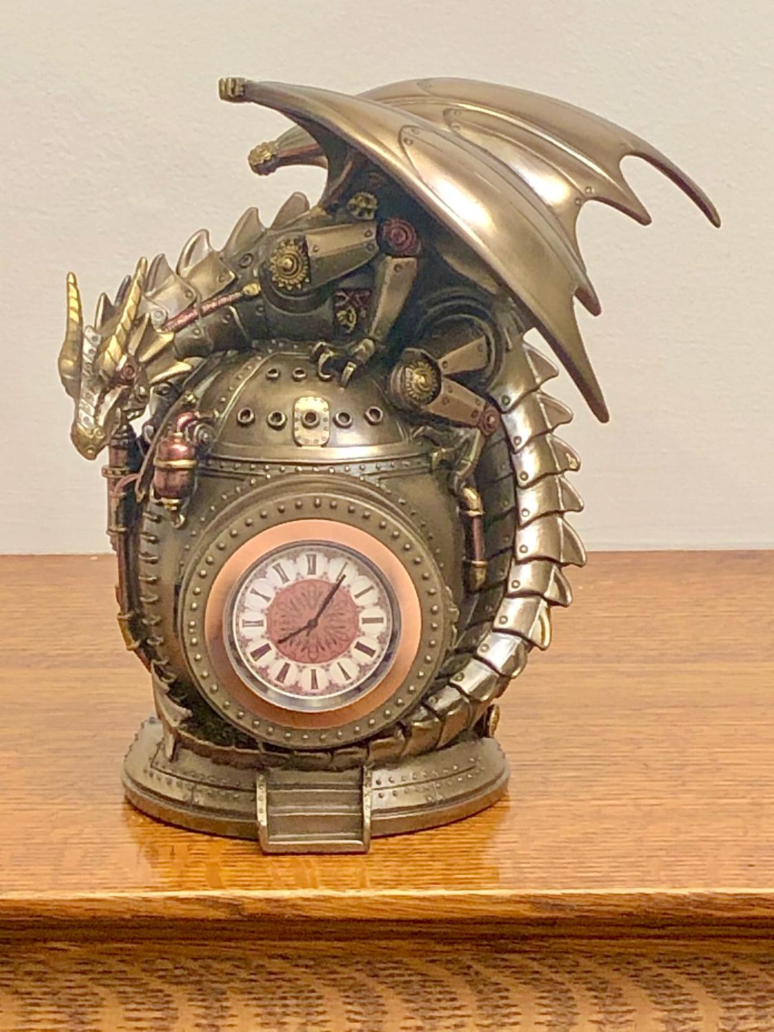 Steampunk Dragon Clock on Time Machine Box – Yankee Ingenuity